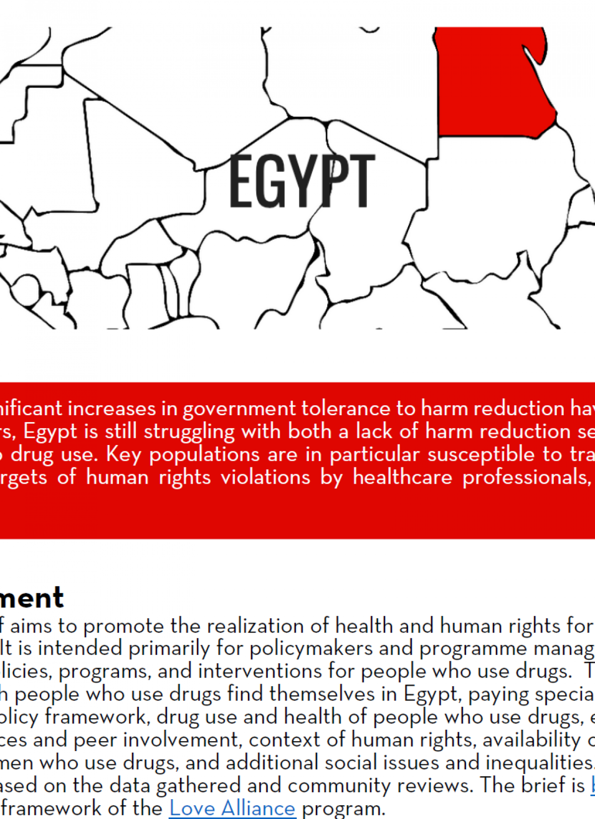 Policy brief on drug policy & harm reduction in Egypt - Aidsfonds ...