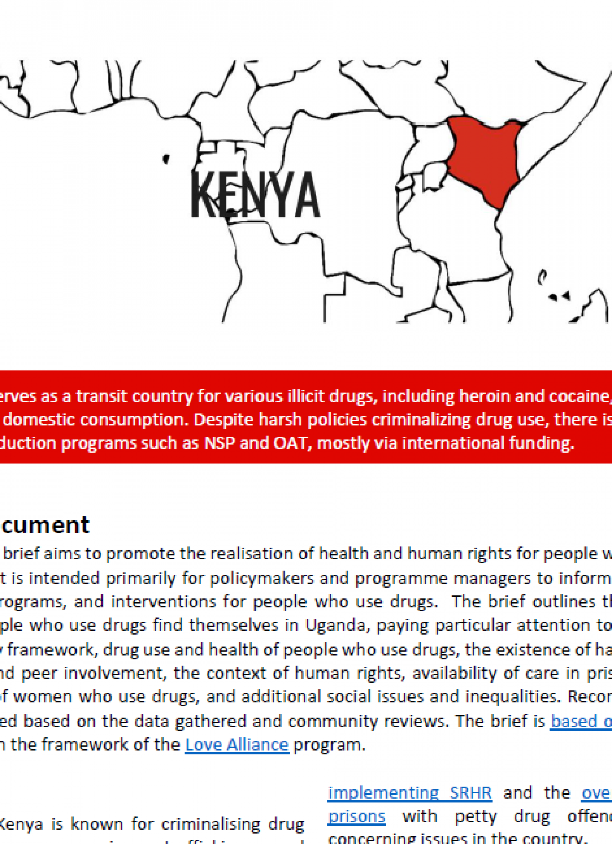 Policy brief on drug policy & harm reduction in Kenya - Aidsfonds ...