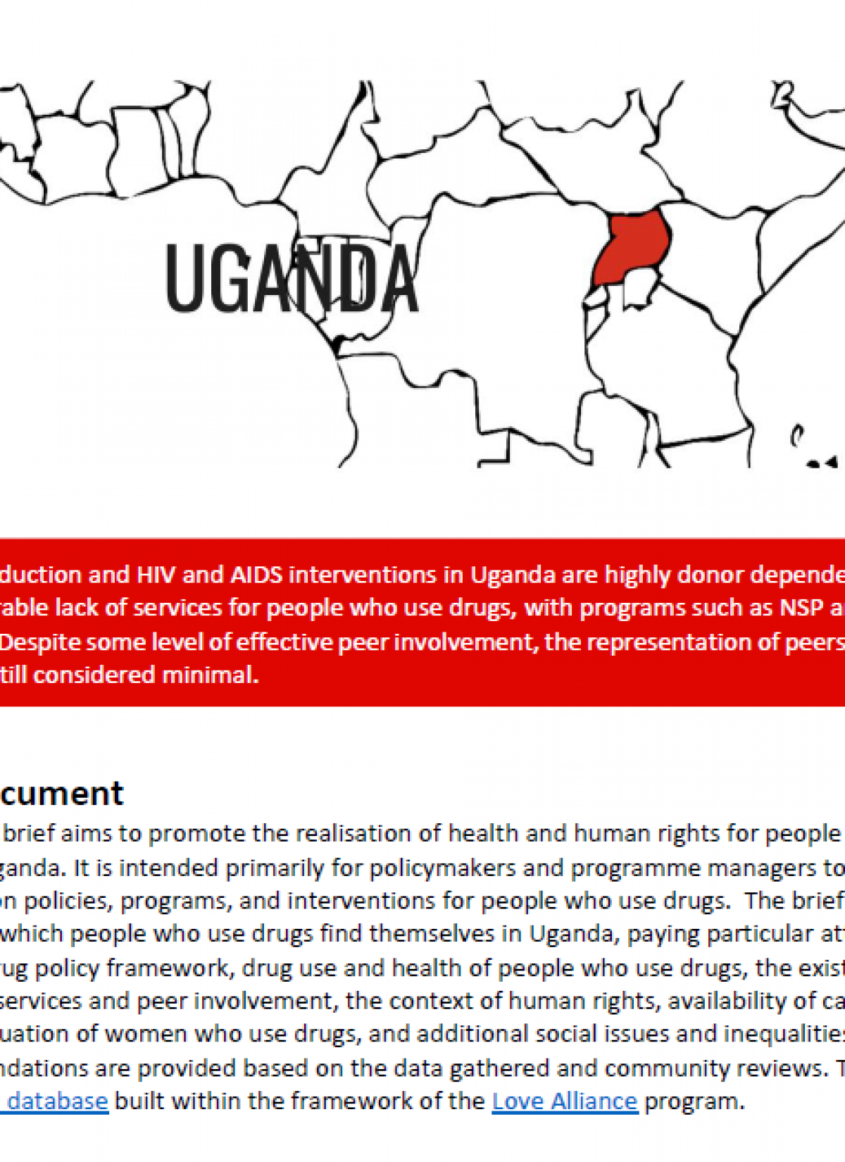 Policy brief on drug policy & harm reduction in Uganda - Aidsfonds ...